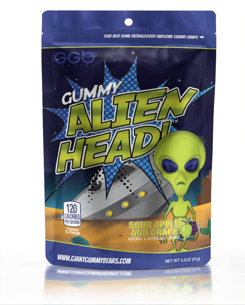 Giant Gummy Alien Head 3 oz – 2 Kids Candy Store
